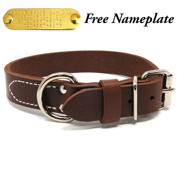 1 1 4 Inch Deluxe Leather Collar Front Range Gun Dog